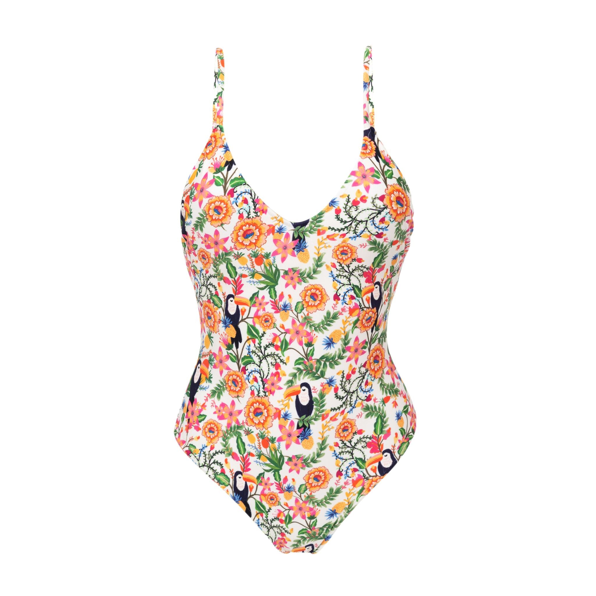 Boho Hype One-Piece: Ethnic Print, Brazilian Bottom, White Color | Rio ...